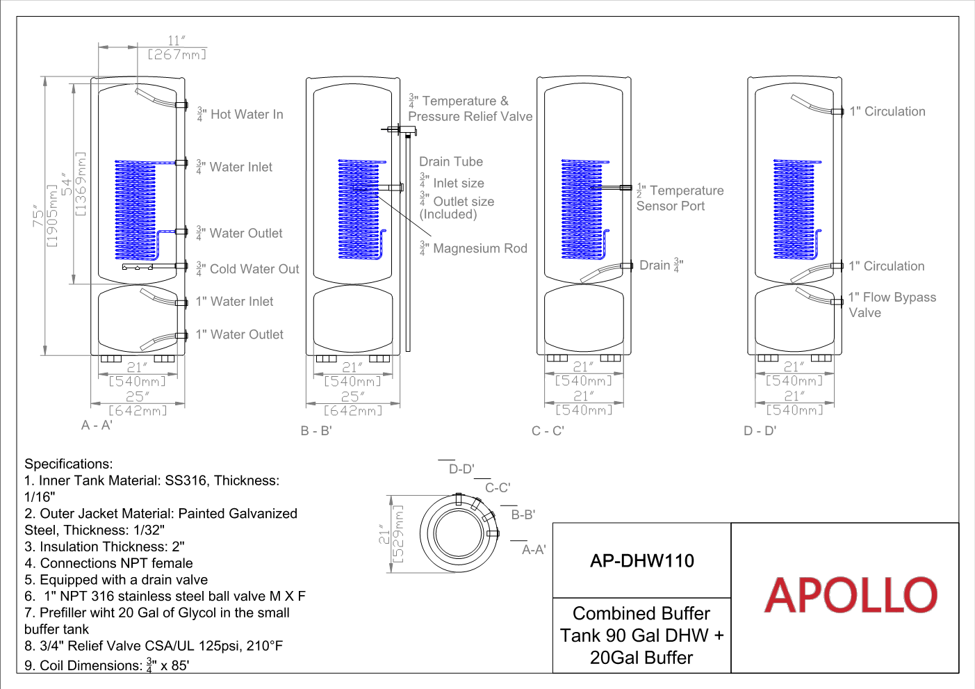 Apollo Water Heater Parts | Gas Furnace